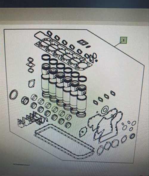 Ремкомплект двигателя Джон Дир RE546994