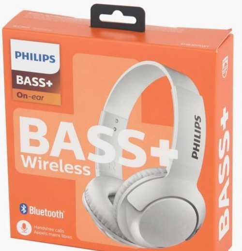 Наушники Bluetooth Philips Bass+ 3075 белые