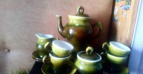 Сервиз чайно-кофейный на 4 персоны, керамика СССР