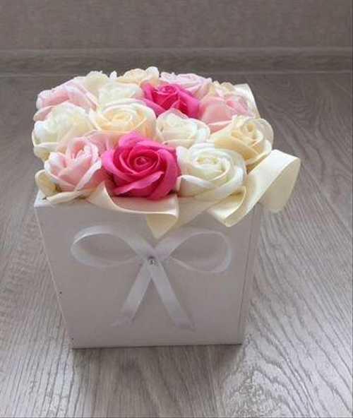 Очень красивые цветы из мыла в коробочках
