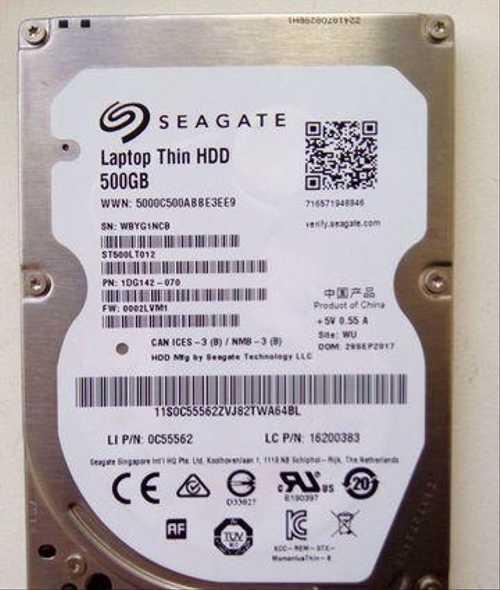 Seagate 500 гб, 2.5, 7мм (супер тонкий,ноутбучный)