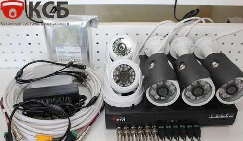 Комплект из 5 видеокамер IDM2.1(3.6) A и IB2.1(3.6