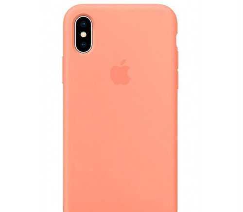 Силиконовый чехол для iPhone X (Персиковый)