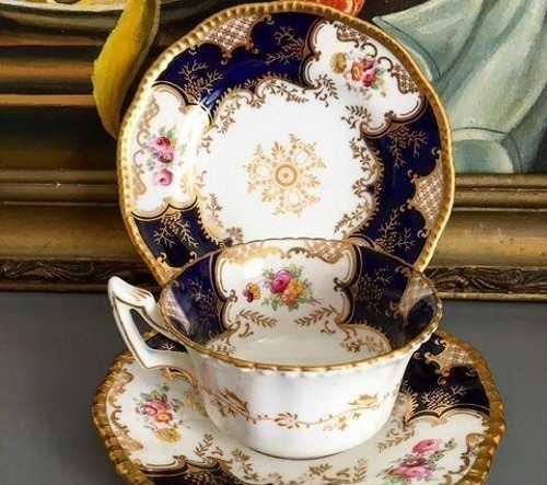 Английское фарфоровое Чайное Трио Art Nouveau