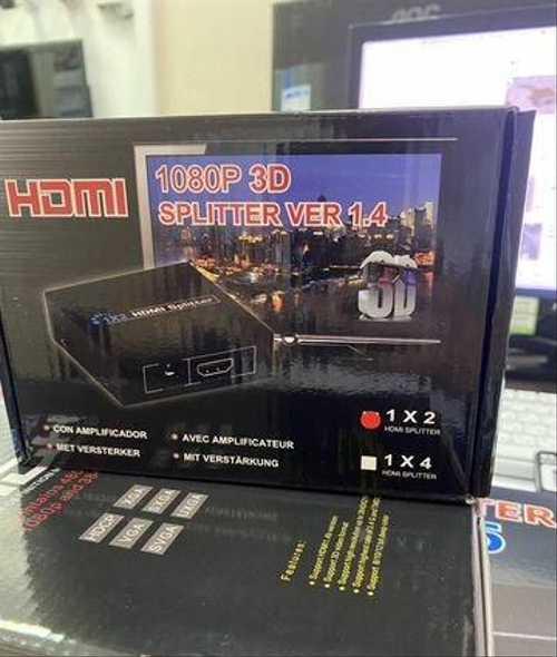 Разветвитель hdmi сплиттер 1x2 1080P 3D VER.1.4
