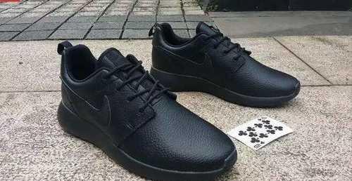 Кроссовки Nike roshe run кожаные