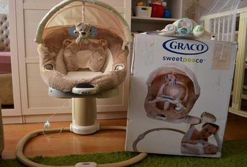 Детские электронные качели, качалка Graco