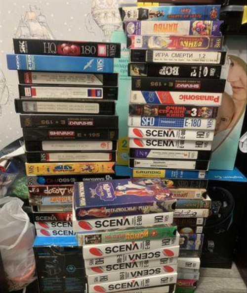 Видеокассеты vhs 50 штук