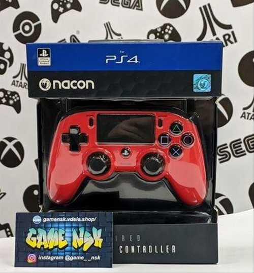 Геймпад Nacon Red проводной для PS4 NeW