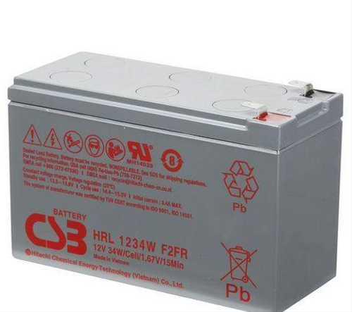 Аккумулятор гелевый CSB HRL 1234W F2FR (12В/9Ач)