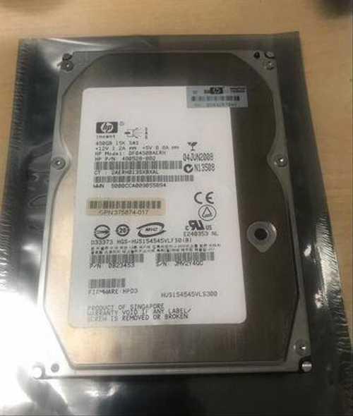 HP HDD 450Gb SAS 15k 3.5" 480528-002 Новый