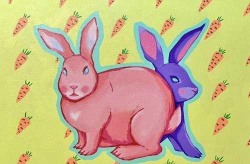 Картина sweet bunnies 30х40 см