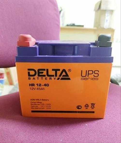 Гелевый аккумулятор delta HR 12-40