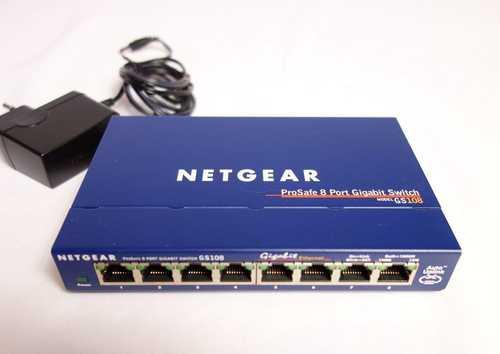 8-портовый коммутатор Netgear ProSafe GS108