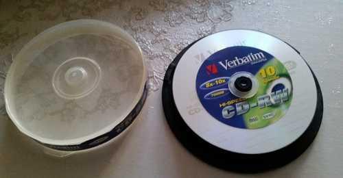 Диск CD-RW Verbatim 700 Mb 8-10x 10 штук