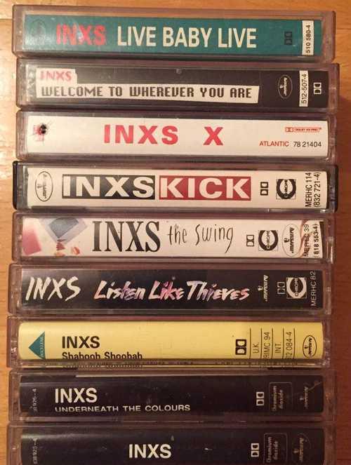 Аудиокассеты фирменные inxs 9 шт