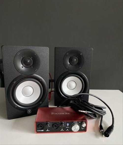 Focusrite scarlett 2i2 и Yamaha HS5