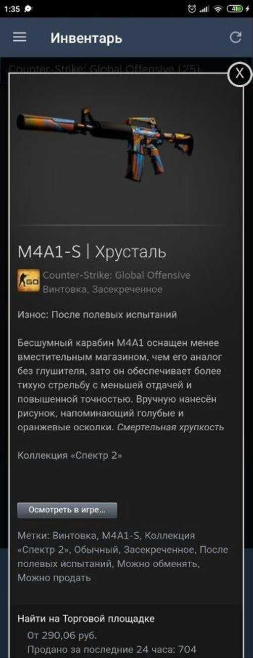 M4a1-s | хрусталь.