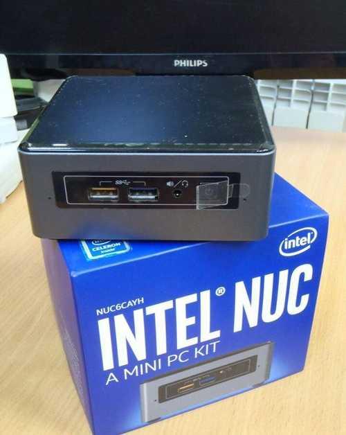 Неттоп Intel NUC6cayh Cel/8Gb/SSD240Gb