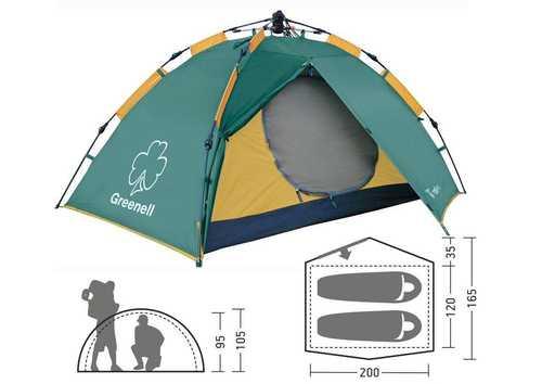 Палатка-автомат Трале 2 v2 Greenell, 2-х местная