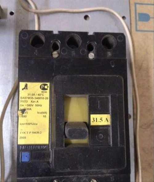 Автоматический выключатель ва57Ф35 31,5А + 3-х фаз