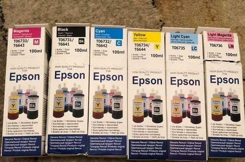 Чернила для принтера Epson L800, L805, L810, L850