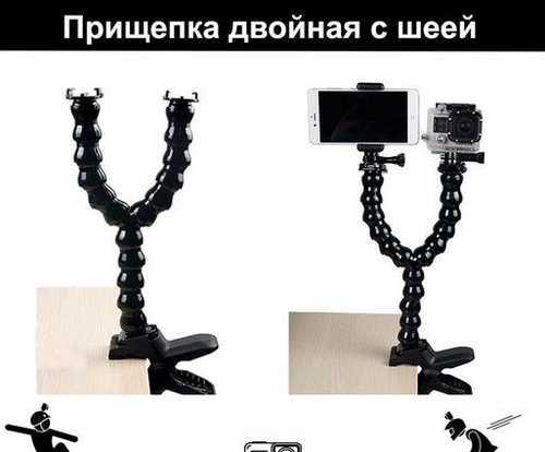 Крепление прищепка, Jaws: Flex Clamp NEW для GoPro