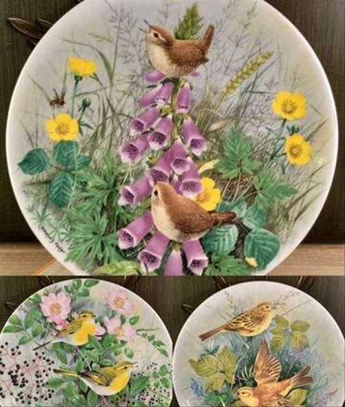Настенные тарелки (4 шт) Птицы Англия