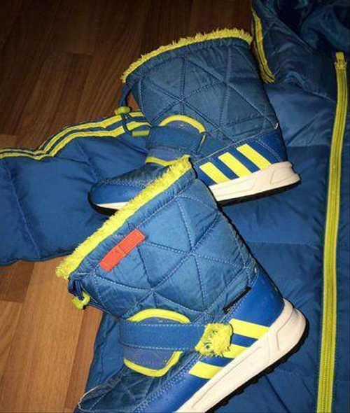Зимние сапожки дутики adidas р. 31