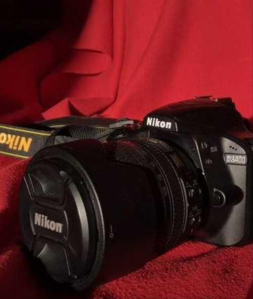 Зеркальный фотоаппарат nikon D3400 с объективом