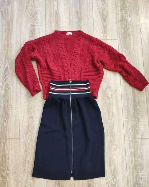 Юбка Zara, свитер