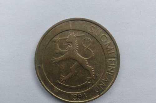 Монета 1 марка 1994 г Финляндия
