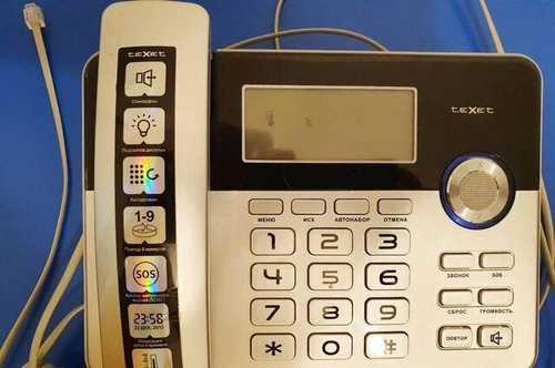 Телефон проводной teXet TX-259 почти новый