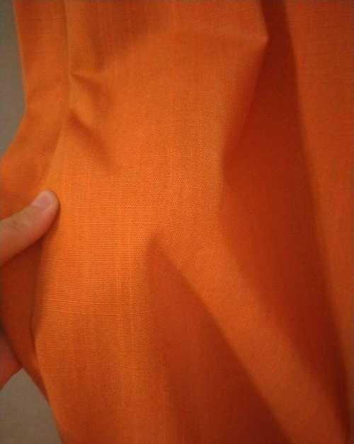 Шторы занавески Икеа оранжевые льняные лен