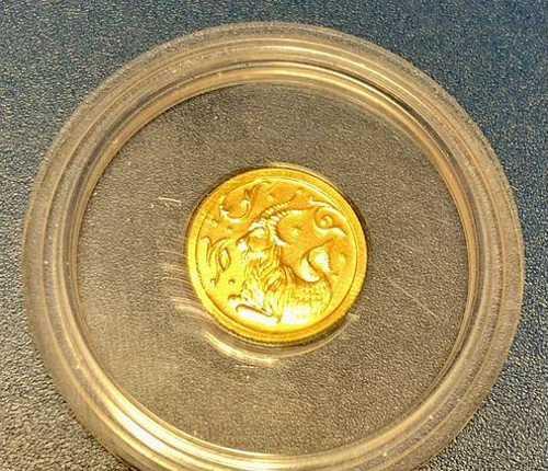 Монета 25 рублей 2005 год Козерог золото ммд 999