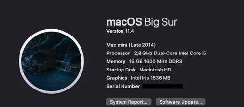 Mac mini 2017 i5-2.8 16Gb 512SSD