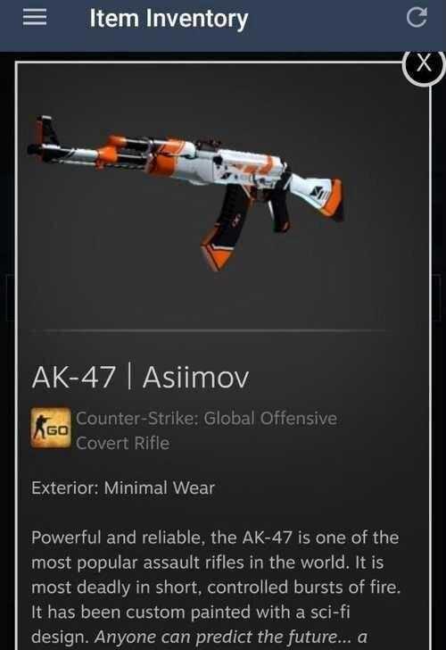 Скин CS:GO AK-47 asiimov