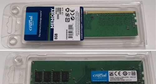 Память Crucial DDR4 2666 мгц,2x8 гб(16Гб) новая