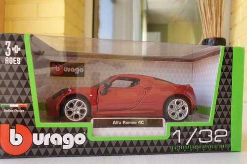 Bburago 1/32, Alfa Romeo 4C, новая в упаковке