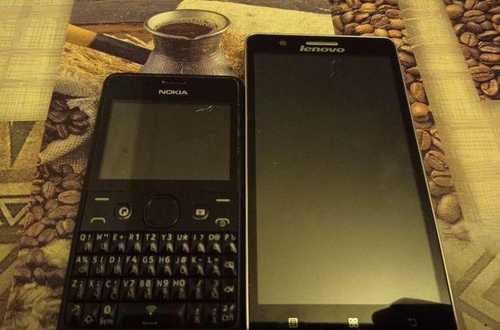 Lenovo A536+Nokia Asha210