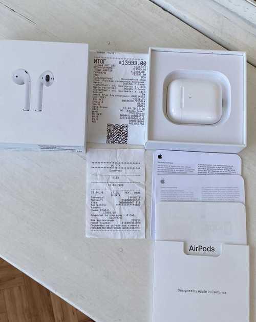 AirPods 2 с беспроводной зарядкой