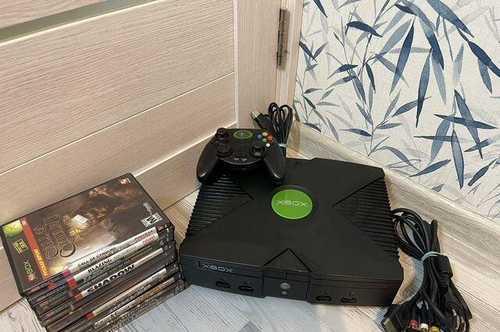 Xbox Original чипованный + 13 игр