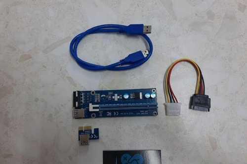 Новый Райзер для видеокарты Riser SATA PCI-E 006s