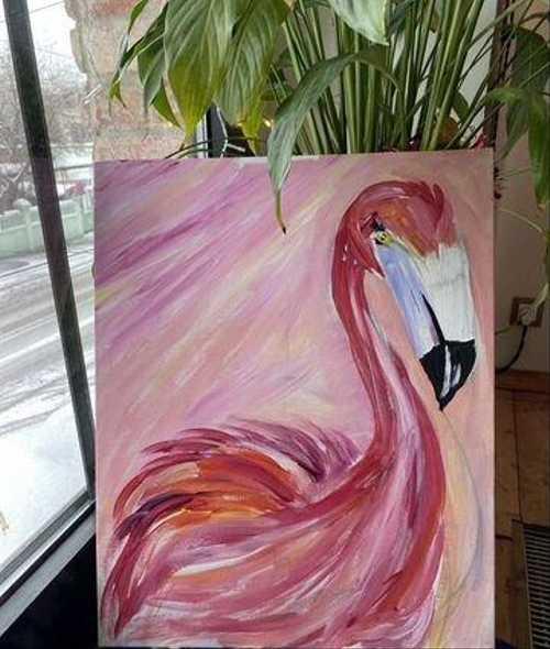 Картина Розовый фламинго