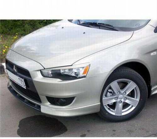 Накладки бампера Mitsubishi Lancer 10 клыки Лансер
