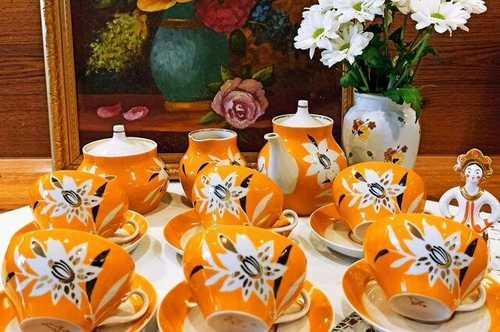 Сервиз чайный Тигровая Лилия Дулево 1960-1970