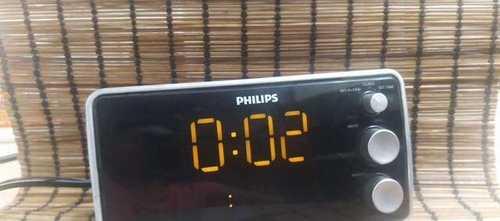 Philips электронные часы с будильником и радио, ча