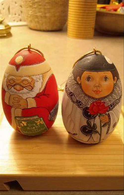 Елочная игрушка, новогодний сувенир Санта и Пьеро