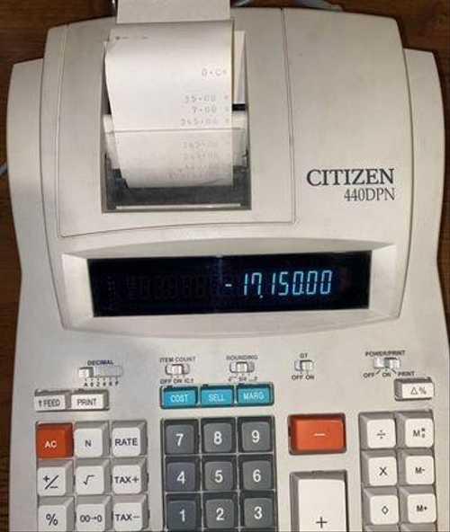 Калькулятор citizen 440 DPN
