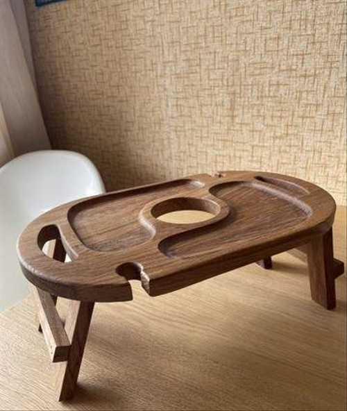 Деревянный винный столик (винница/менажница)